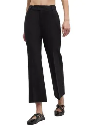 Proenza Schouler Marlene Tropical Wool Kick-flare Pants - Black