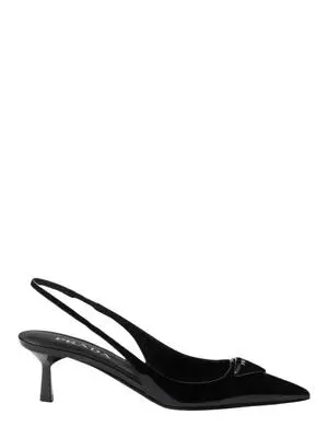 Prada-Prada Patent Leather Slingback Pumps