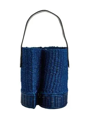 Sacai Woven Raffia S-basket Bag - Blue