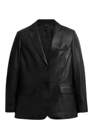 COACH Leather Blazer - Black