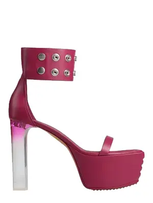 Rick Owens Leather Ankle Strap Sandals - Magenta