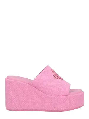 Maje Slide Wedge Sandals - Pink