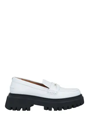 Maje Leather Loafers - White