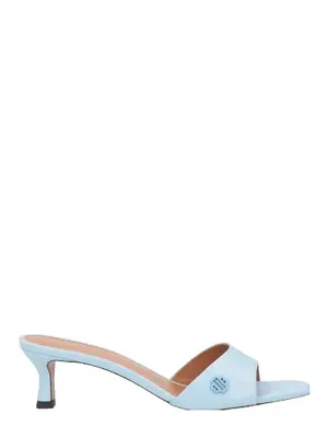 Maje Sky Leather Sandals - Blue