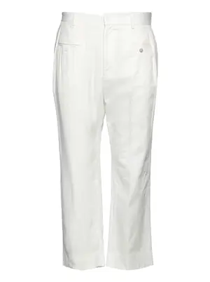 Dolce & Gabbana Viscose-blend Straight-leg Trousers - White