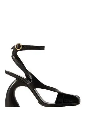Dries Van Noten Dries Van Noten Cutout Leather Sandals Black