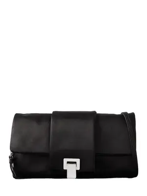 Proenza Schouler Flip Satin Shoulder Bag - Black