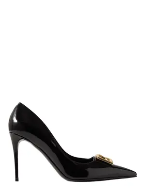Dolce & Gabbana Formale Embellished Patent-leather Point-toe Pumps - Black