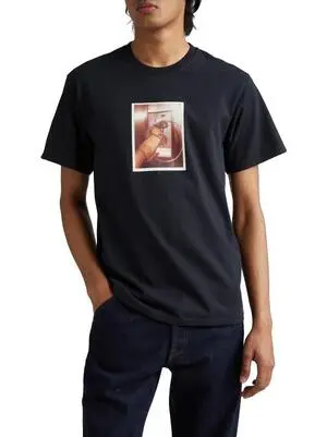 NOAH X Antonio Lopez Phone Photo Cotton Graphic T-shirt - Black