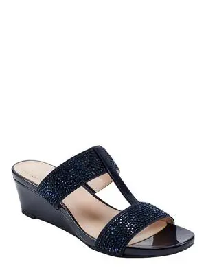 Bandolino Bandolino Iluvit Wedge Sandal Dark Blue