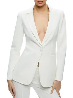 Alice + Olivia Breann Fitted Blazer - Off White