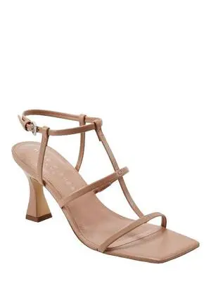 Marc Fisher Dennie Ankle Strap Sandals - Medium Natural
