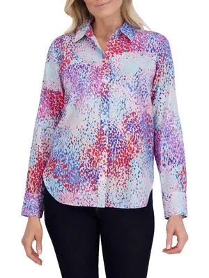 Foxcroft Cotton Button-up Shirt - Multi