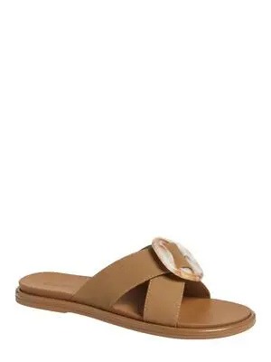Olukai La'i Slide Sandal - Tan / Tan