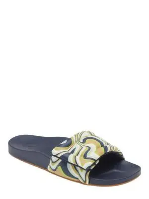 Olukai Sunbeam Slide Sandal - Deepest Depths/swirl