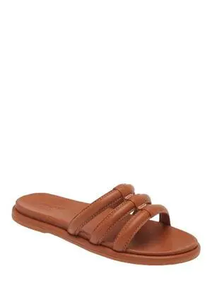 Olukai Tiare Leather Slide Sandal - Fox/fox