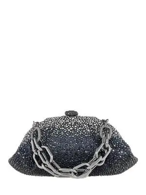JUDITH LEIBER Gemma Pleated Ombré Crystal Top-Handle Bag