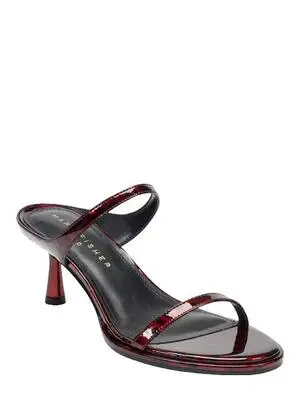 Marc Fisher Marc Fisher LTD Alonde Leather Slide Sandals Dark Red 2
