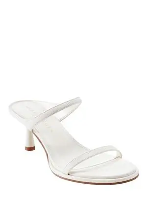 Marc Fisher Marc Fisher LTD Alonde Leather Slide Sandals White