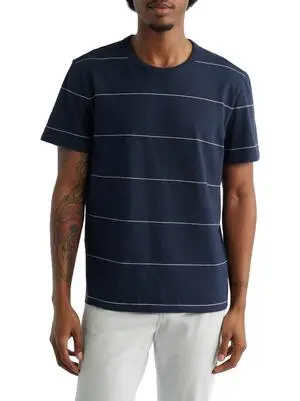 Madewell Allday Garment Dyed Cotton T-shirt - Dark Navy Stripe