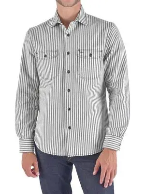 HIROSHI KATO The Brace Button-up Shirt - Rail Stripe