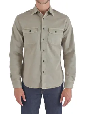 HIROSHI KATO The Brace Button-up Shirt Sand Stone