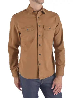 HIROSHI KATO The Brace Button-up Shirt Whiskey