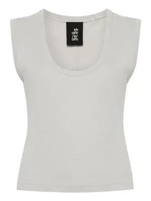 THOM KROM Ribbed Mélange Top - Grey