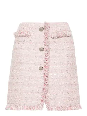 Giambattista Valli High-waist Tweed Miniskirt - Pink