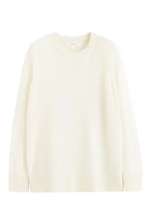 Chinti & Parker Crew-neck Cashmere Jumper - White