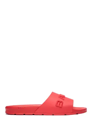 Bally Logo-embossed Moulded Slides - Red