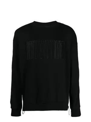 MOSTLY HEARD RARELY SEEN Logo-embroidered Hybrid Sweatshirt - Black