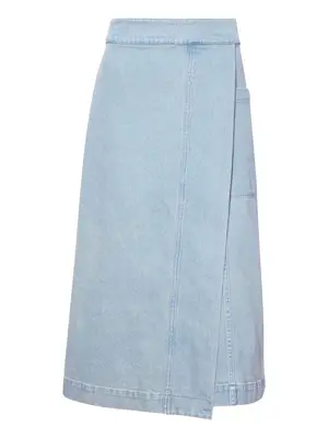 PROENZA SCHOULER WHITE LABEL Proenza Schouler White Label Iris Denim Midi Skirt