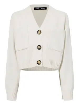 Proenza Schouler Sofia Cashmere-wool Cardigan - Neutrals
