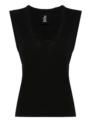 THOM KROM Scoop Neck Tank Top - Black