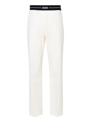 MSGM MSGM Logo-waistband Tapered Trousers