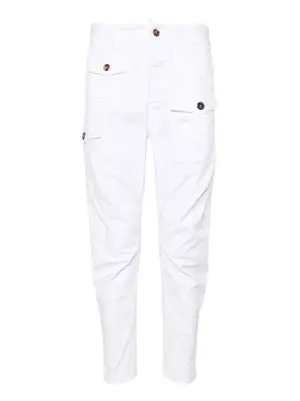 Dsquared2 Tapered Cargo Trousers - White