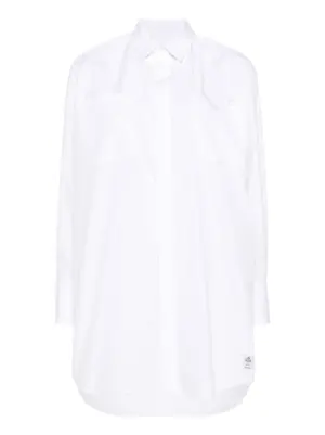 Sacai Logo-raised Poplin Shirt - White