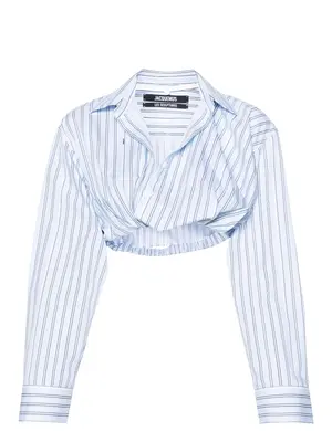 Jacquemus La Chemise Bahia Striped Shirt - Blue