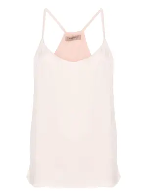 TWINSET Sleeveless Satin Top - Pink