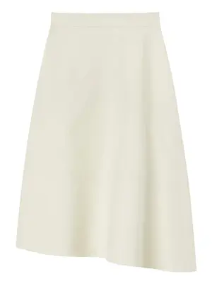 JIL SANDER Asymmetric Midi Skirt - White