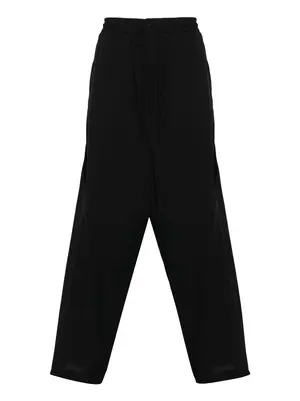 Y3 Logo-printed Paneled Track Pants - Black