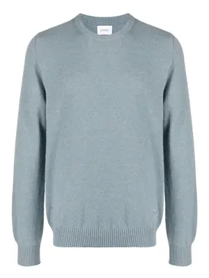BARRIE B Label Cashmere Jumper - Blue