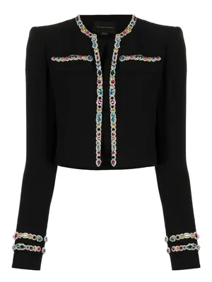 ZUHAIR MURAD Zuhair Murad Crystal-embellished Cady Cropped Jacket