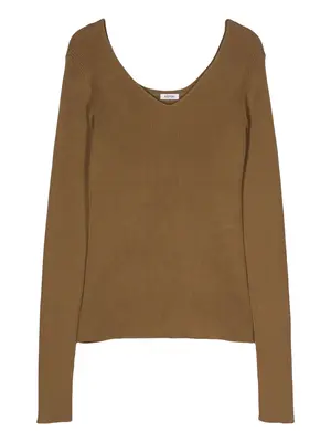 ASPESI ASPESI V-Neck Ribbed-Knit Jumper