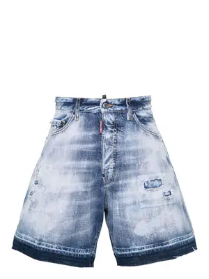 Dsquared2 Distressed Denim Shorts - Blue