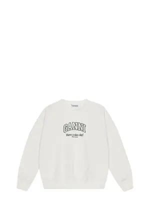 GANNI Logo-print Sweatshirt - White