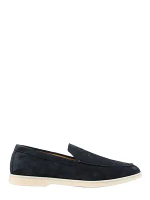 HENDERSON BARACCO Logo-embroidered Suede Loafers - Blue