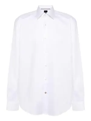 BOSS Long-sleeve Poplin Shirt - White