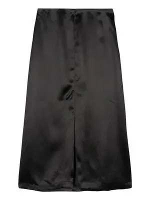 Loulou De Saison Loulou Studio Satin Midi Skirt - Black